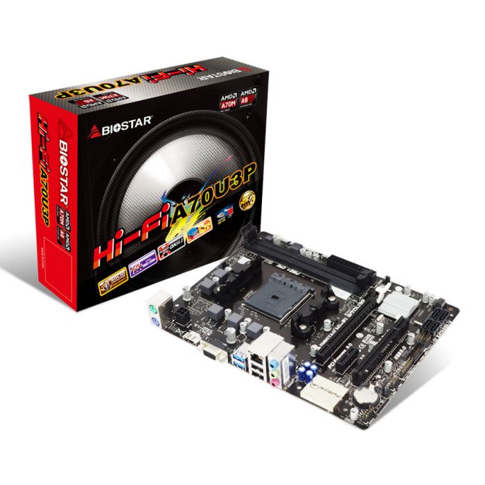 hi-fi a70u3p | biostar amd a70m socket fm2+ micro atx aztecacompras