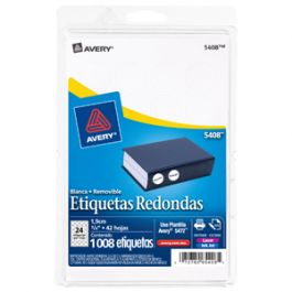 5408 | avery etiqueta removible circular blanca 1.9 cm aztecacompras